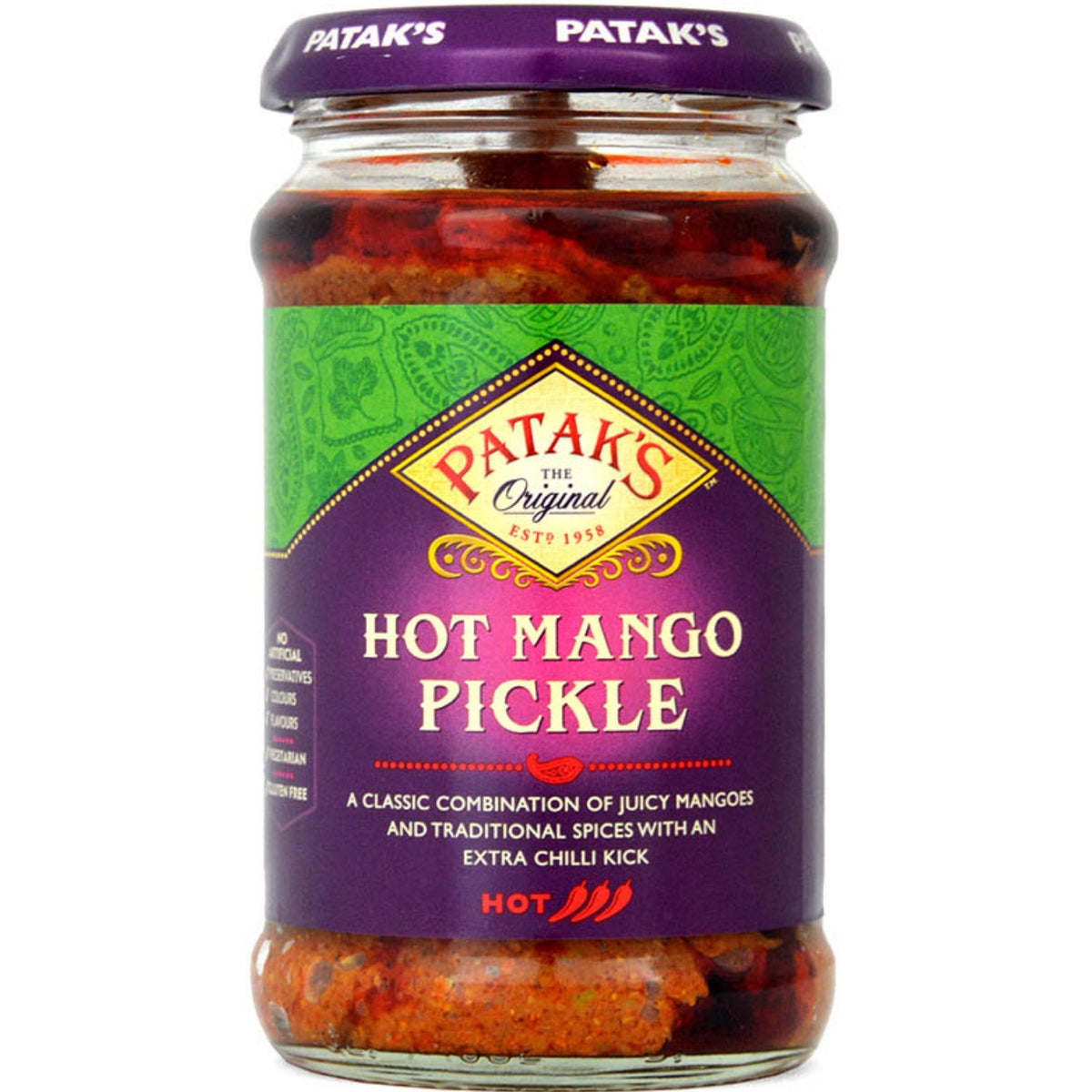 Pickle de Mango Picante (encurtido) | Mango Pickle Hot 283g "Patak ...