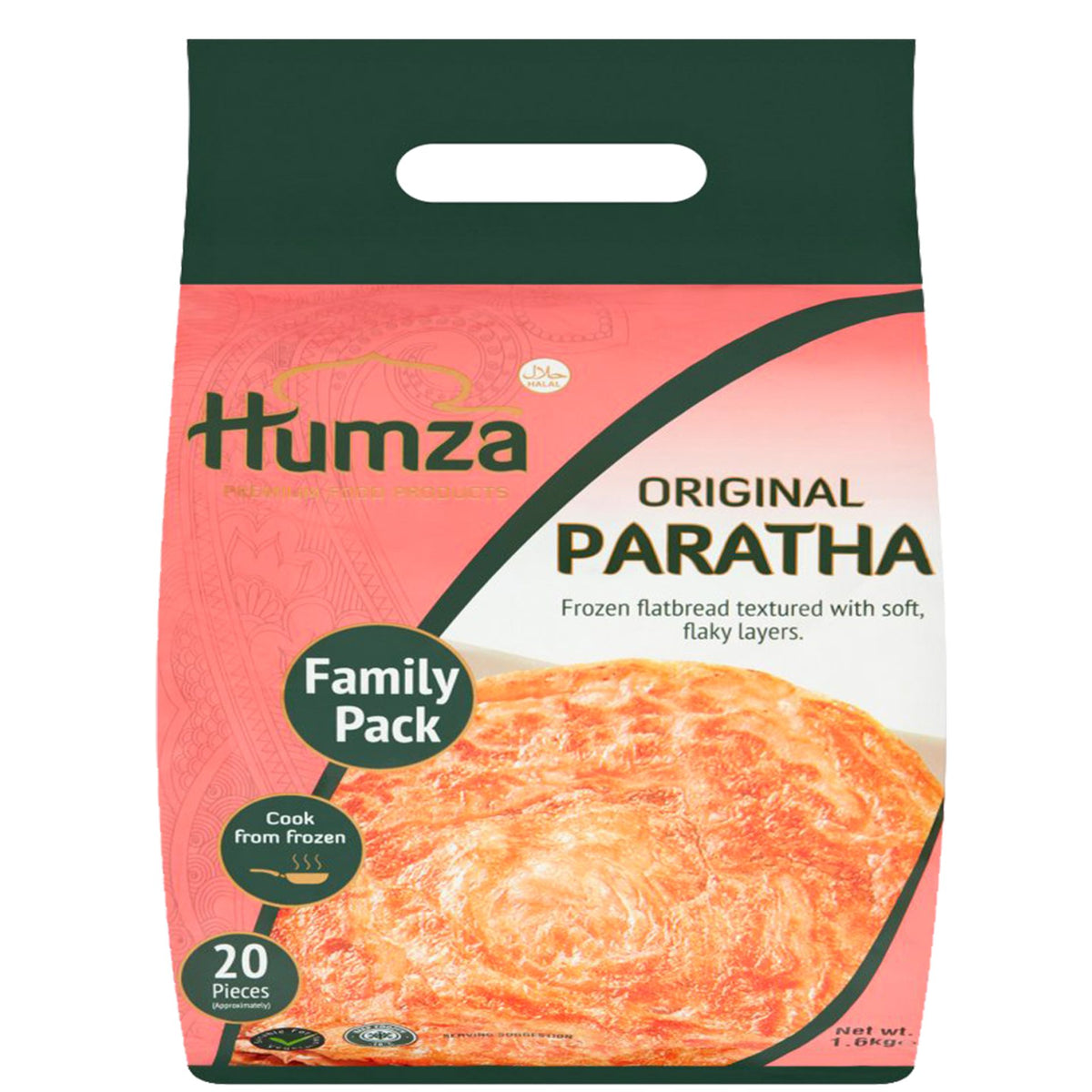 Pan plano Indio Paratha | Plain Original Paratha (Frozen) Family Pack 1 ...